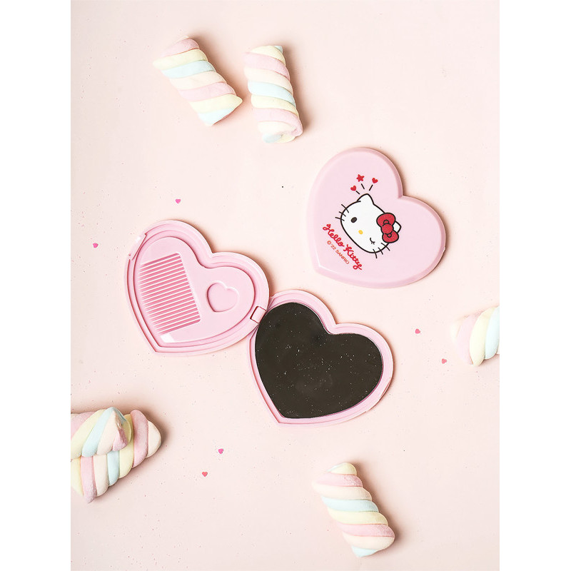 Hello Kitty Character Portable Compact Comb Mirror Set [Daiso Authentic ...