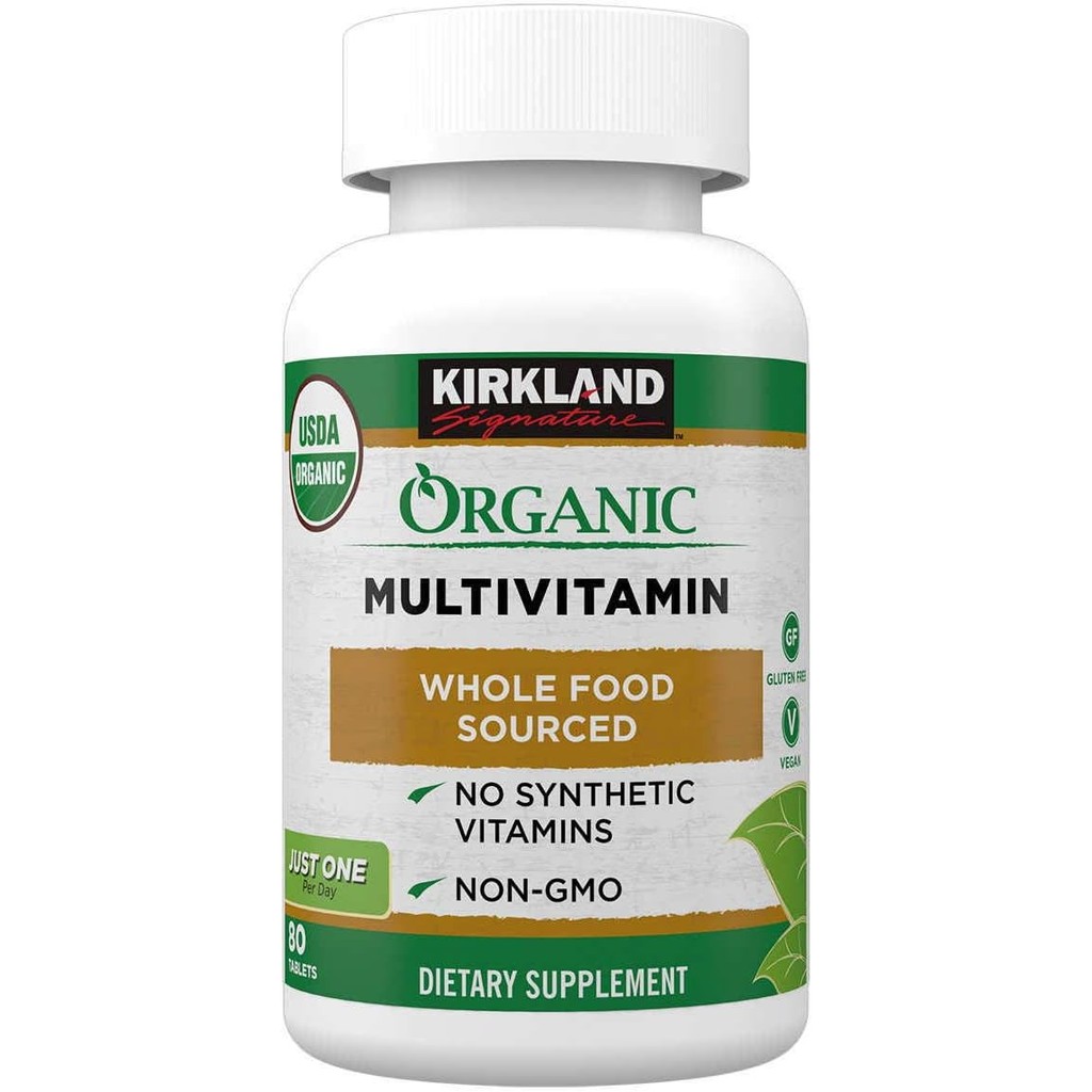 KIRKLAND Signature USDA Organic Multivitamin, 80 Coated Tablets ...