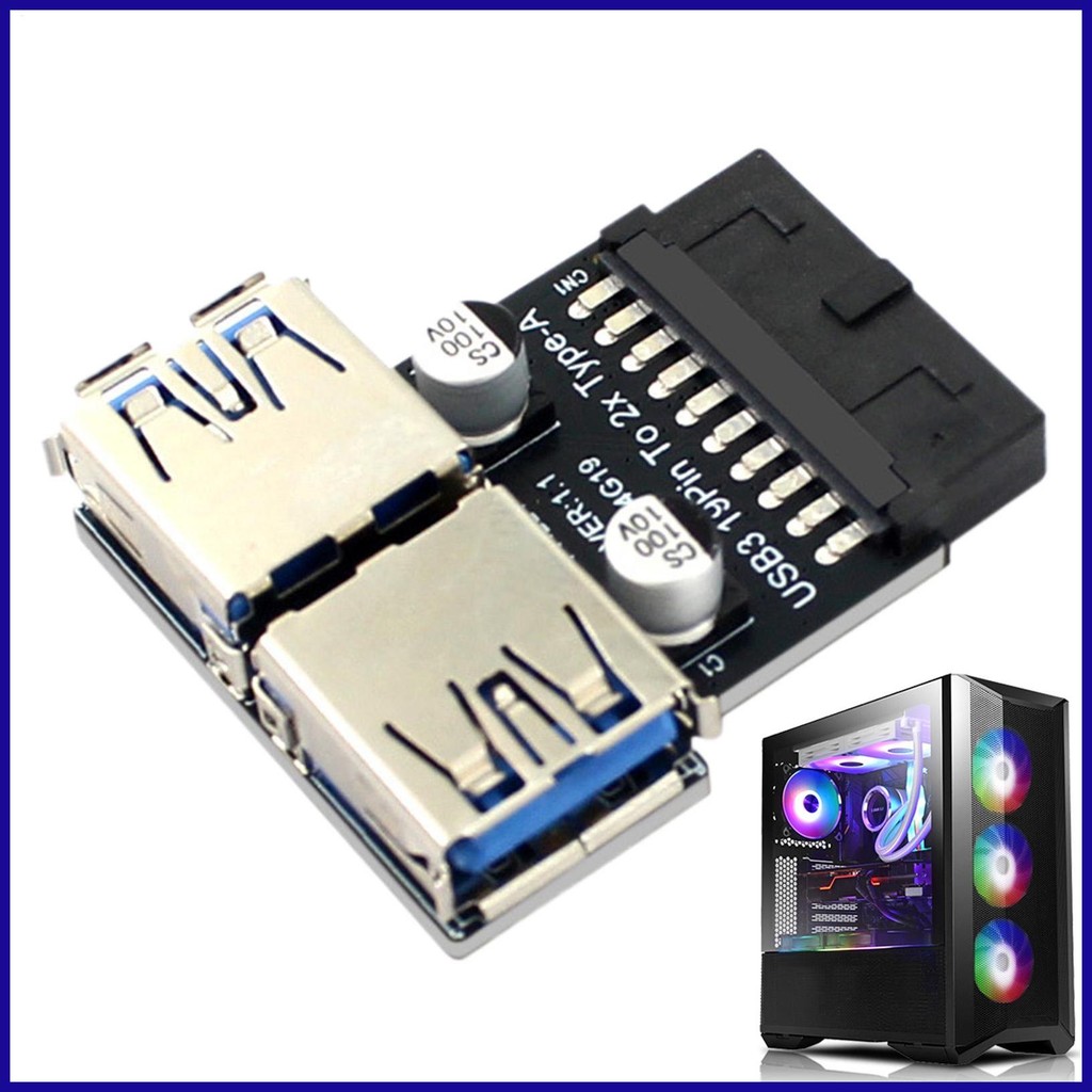 Motherboard Header Adapter Two-Way Mainboard Converter to Left and ...