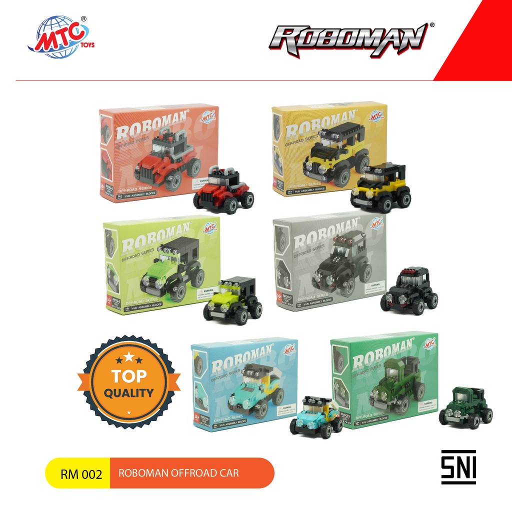 ROBOMAN RM 002 OFF ROAD SERIES BLOCK CAR ASSEMBLY TOY | Shopee Singapore