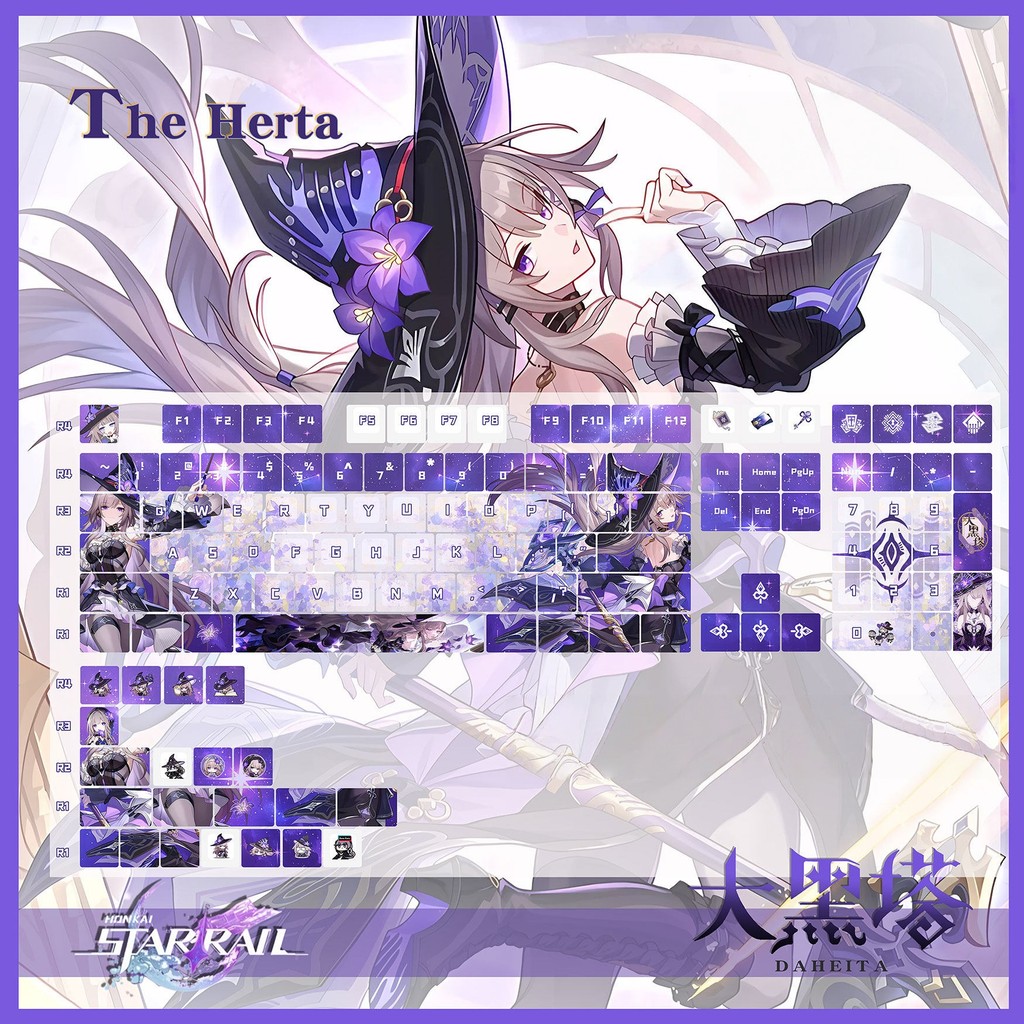The Herta Keycaps MX Switch 120 Keys Side Print Light Transmission ...