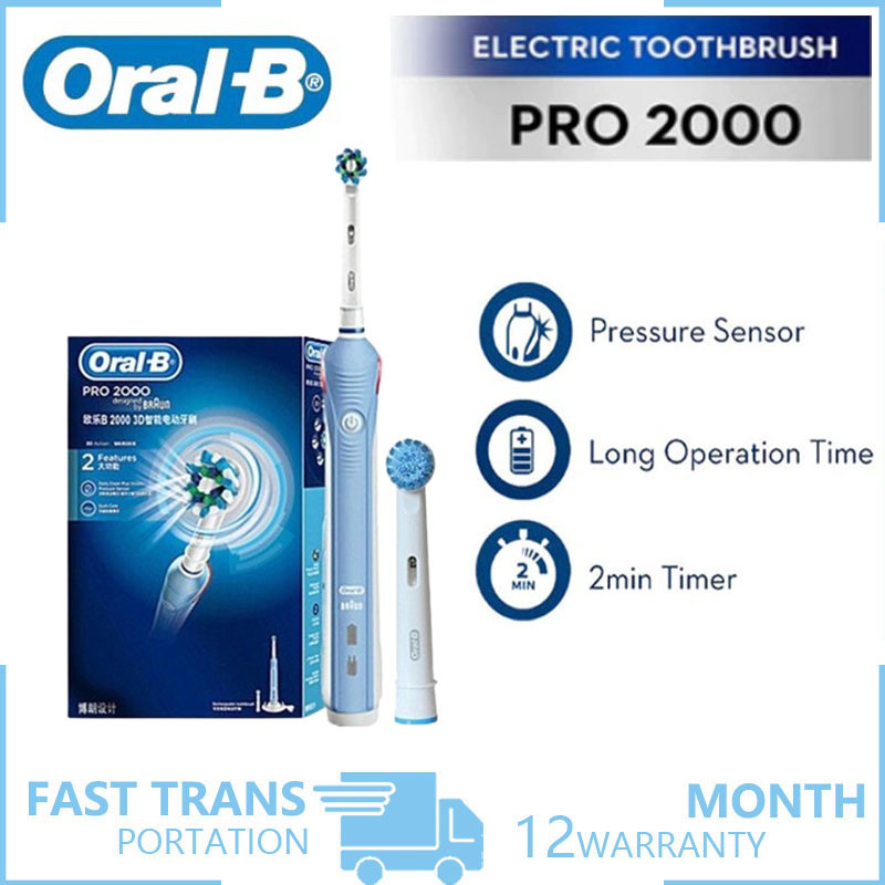 Oral B Pro 2000 3D Intelligent Toothbrush Pressure Sensor with 2 ...