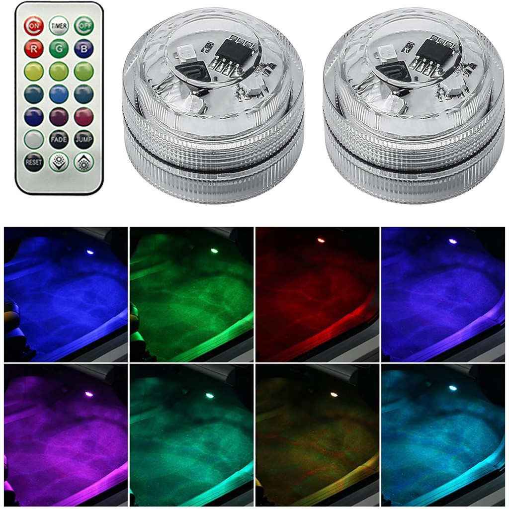 2PCS 13 Colour Adjustable Wireless Interior Atmosphere Led Lighting Kit ...