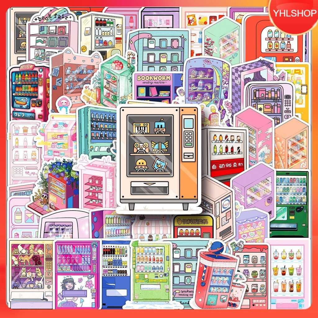 50 Types Of Stickers Automatic vending machine | Shopee Singapore