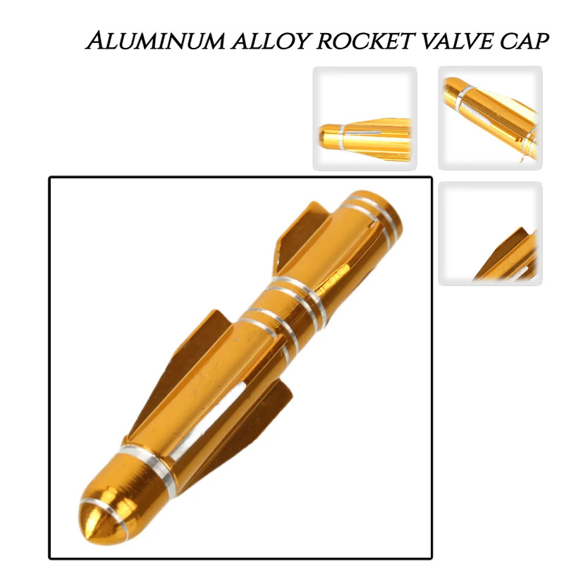 Cool Aluminum Alloy Wheel Tire Valve Stem Caps: Vibrant Neo Rocket ...