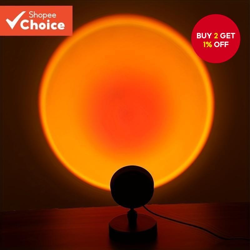 Mini USB Sunset Lamp - LED Projector Night Light for Home Bedroom ...