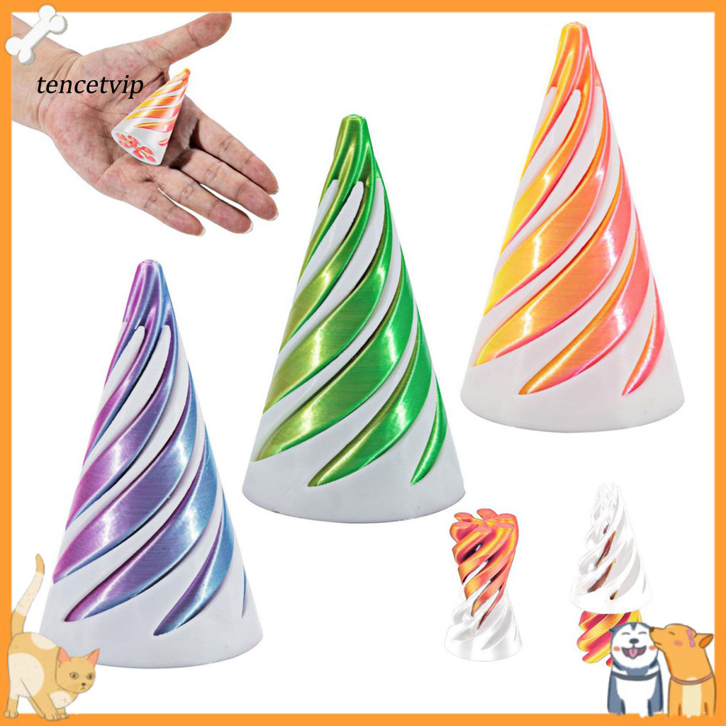Vip Spiral Cone Sculpture 3d Printed Spiral Cone Toy Mesmerizing Stress ...