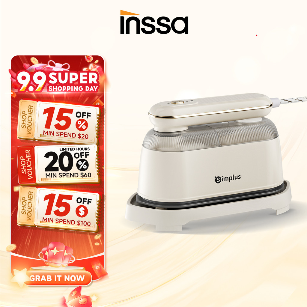 Inssa Steam Iron丨1000W丨Dry & Steam Dual Use丨180° Rotatable Handle丨 ...