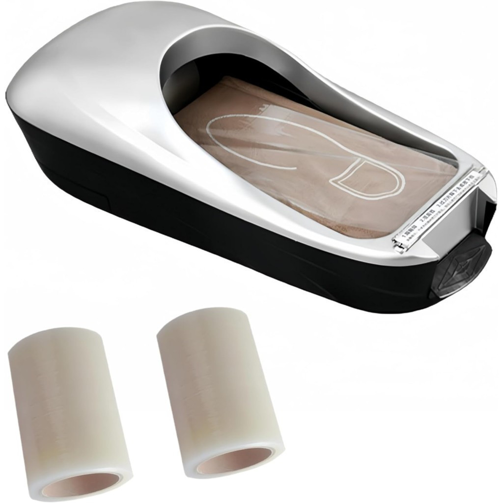 Automatic Shoe Cover Dispenser Machine with 1 Roll Overshoe Film Silver ...