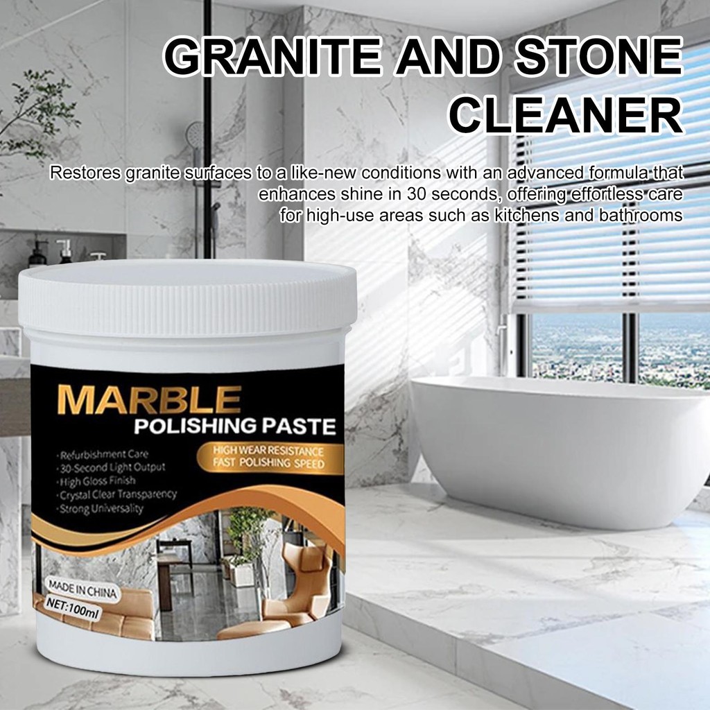 Marble Polish Paste 100ml Stone Cleaner Countertop Polish Paste Stone ...