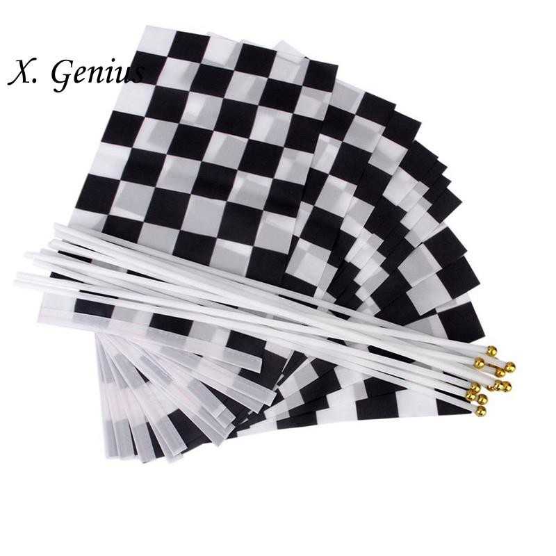 12 pcs. Fluted Banner Hand Waving Flags (Black + White) | Shopee Singapore