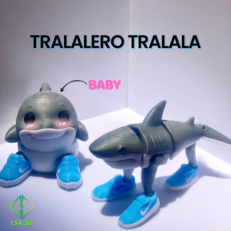 Baby tralolero trlala and trilaro trlala 3D printed toys|Brainrot Toy ...