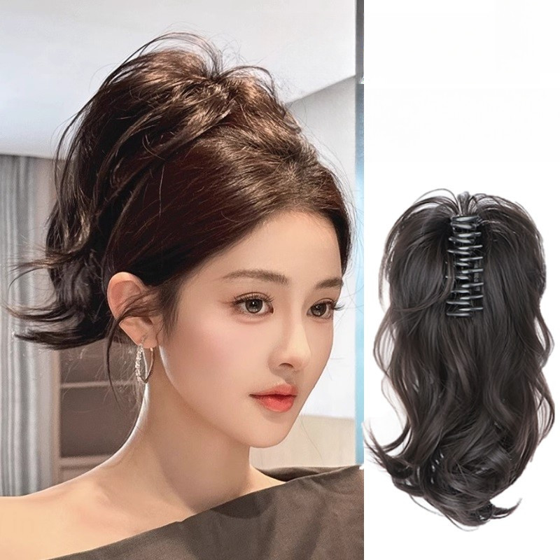 Lowtie Chicken Hair Bun Synthetic Wig Grab Clip Updo Flower Bud Head ...