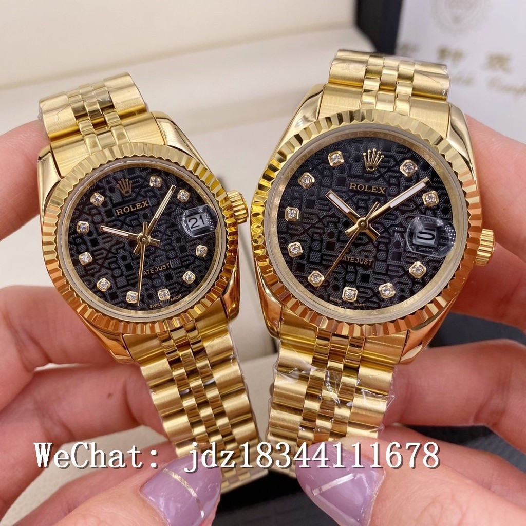 Rolex Datejust Crystal Bay Window Lens, Classic Oyster Strap Couple ...