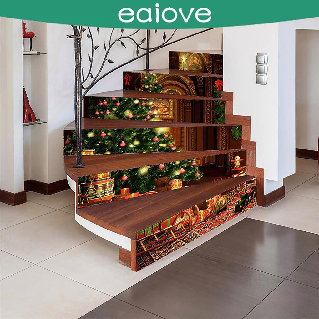 Christmas Stairs Sticker Eco-Friendly 3D Stairs Wallpaper 3D Stair ...