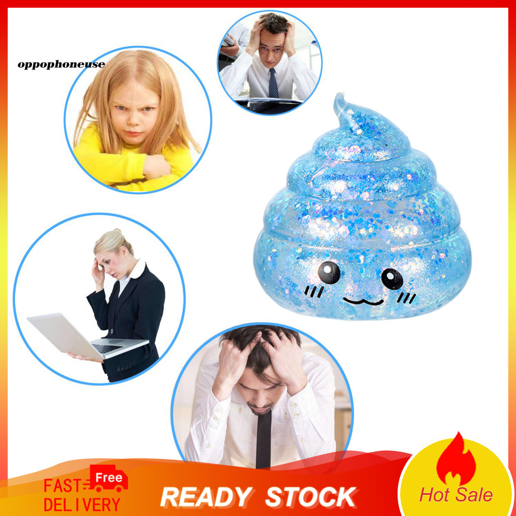 OPPO Prank Poop Fidget Toy Poop Stress Relief Toy Glitter Poop Fidget ...