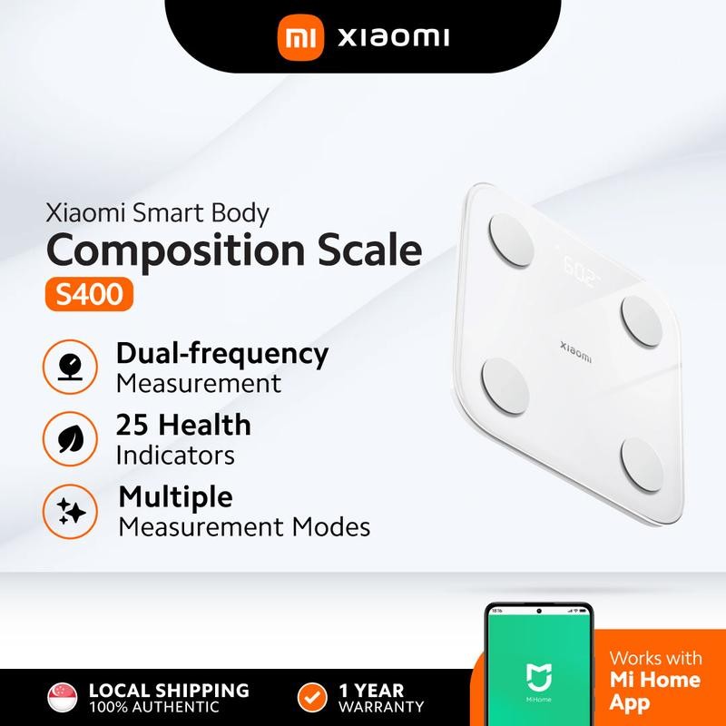 Xiaomi Body Composition Scale S400 | Dual-Frequency Precision | 25 Body ...