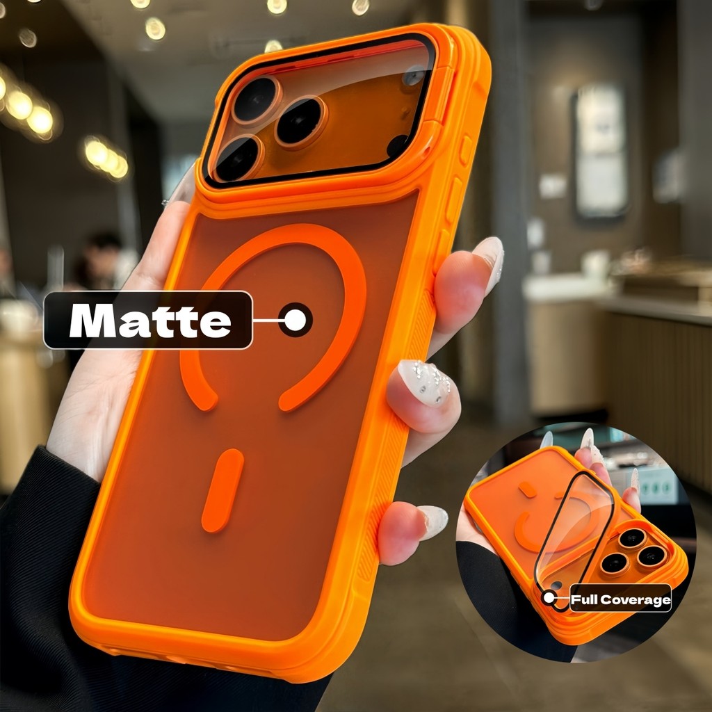New Luxury Casing Built-in stand Matte Anti-fingerprint Phone Case For ...