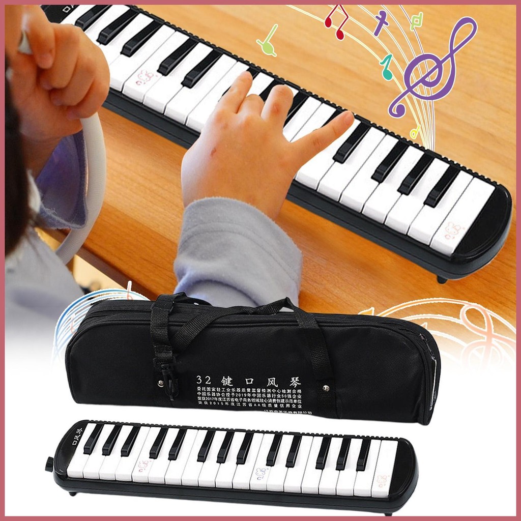 Melodica 32 Keys Melodica Instrument with 2 Mouthpieces Harmonium ...