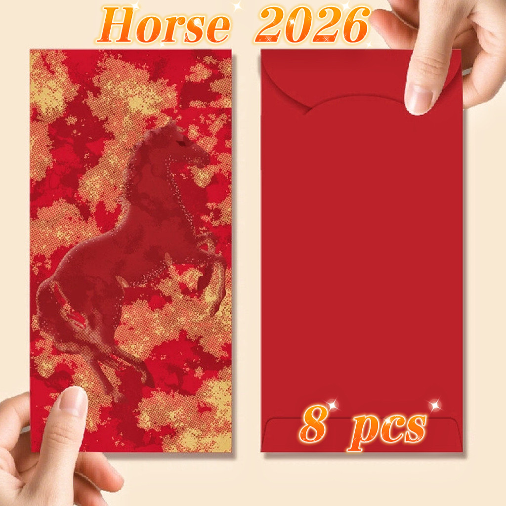 Red Packet 2026 Money Envelope Horse Year Angpao Chinese New Year Red ...