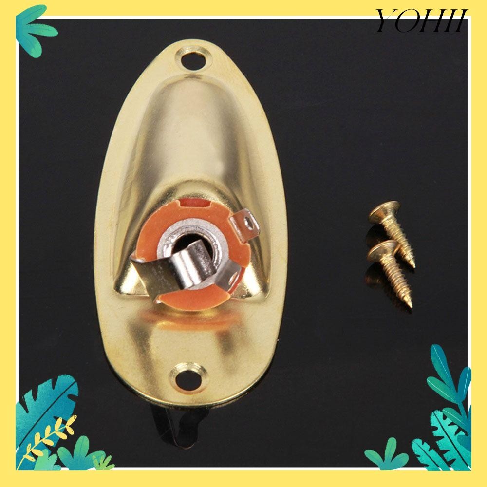 YOHII Guitar Jack Plate, Boat Shaped Jack Socket Guitar Input Jack ...