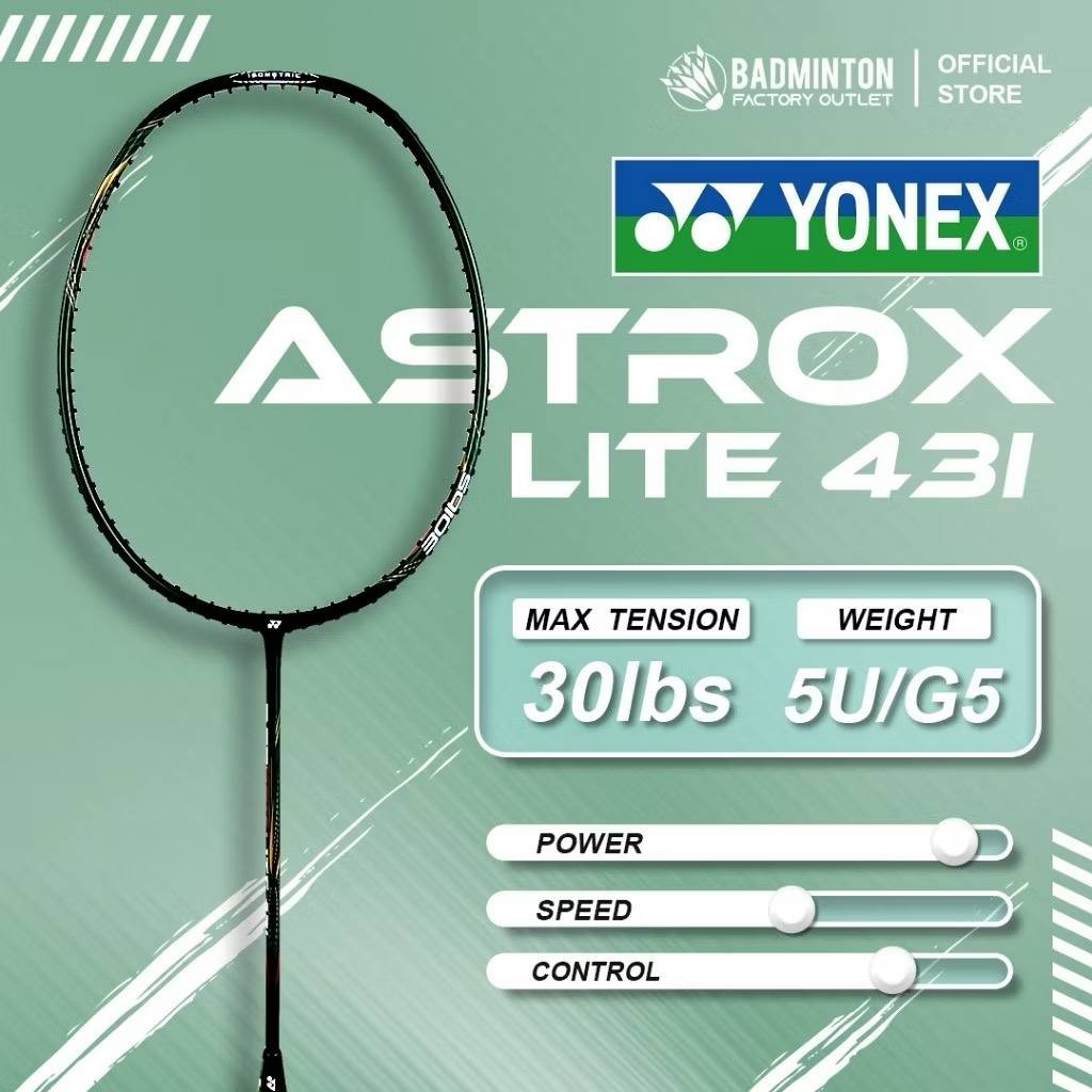 YONEX ASTROX LITE 43i 45i Racket FREE STRING (MAX 30LBS) 5U Racquet ...