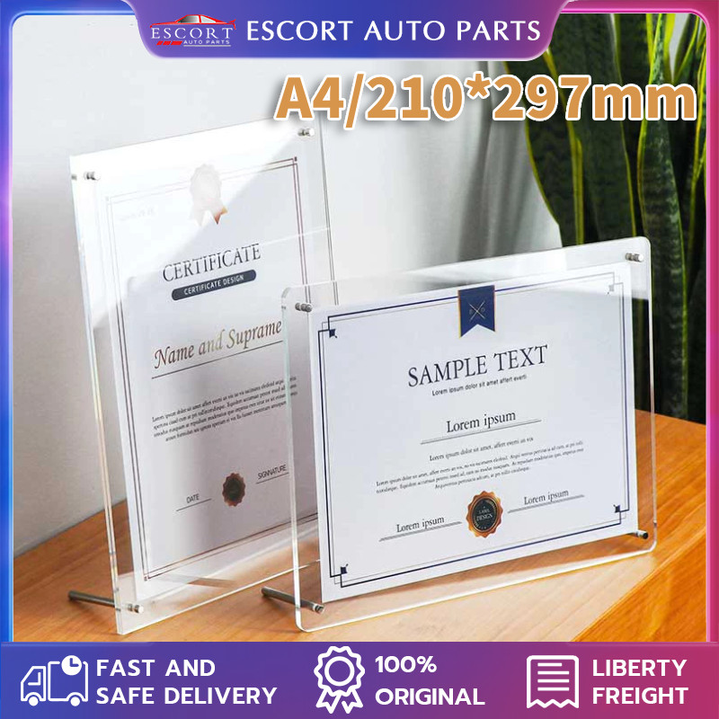 A4 Acrylic Frame Photo Picture Frame Certificate Camp Poster Display ...