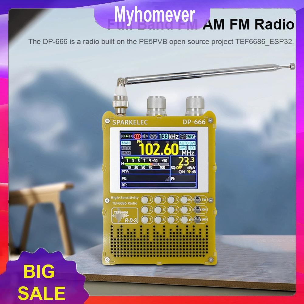 DP-666 TEF6686 Radio FM/LW/MW/SW Full Band Radio with LCD Display High Sensitivity DSP Receiver ...