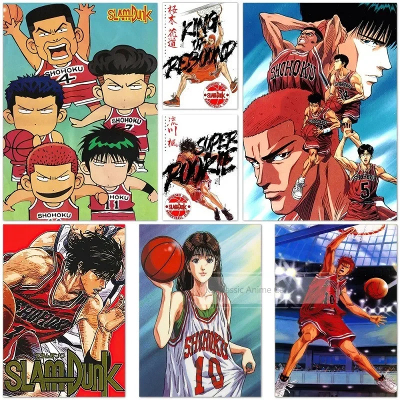 SLAM DUNK Painting Animated Wall Painting Flower Kawagawa Maple Sakura ...