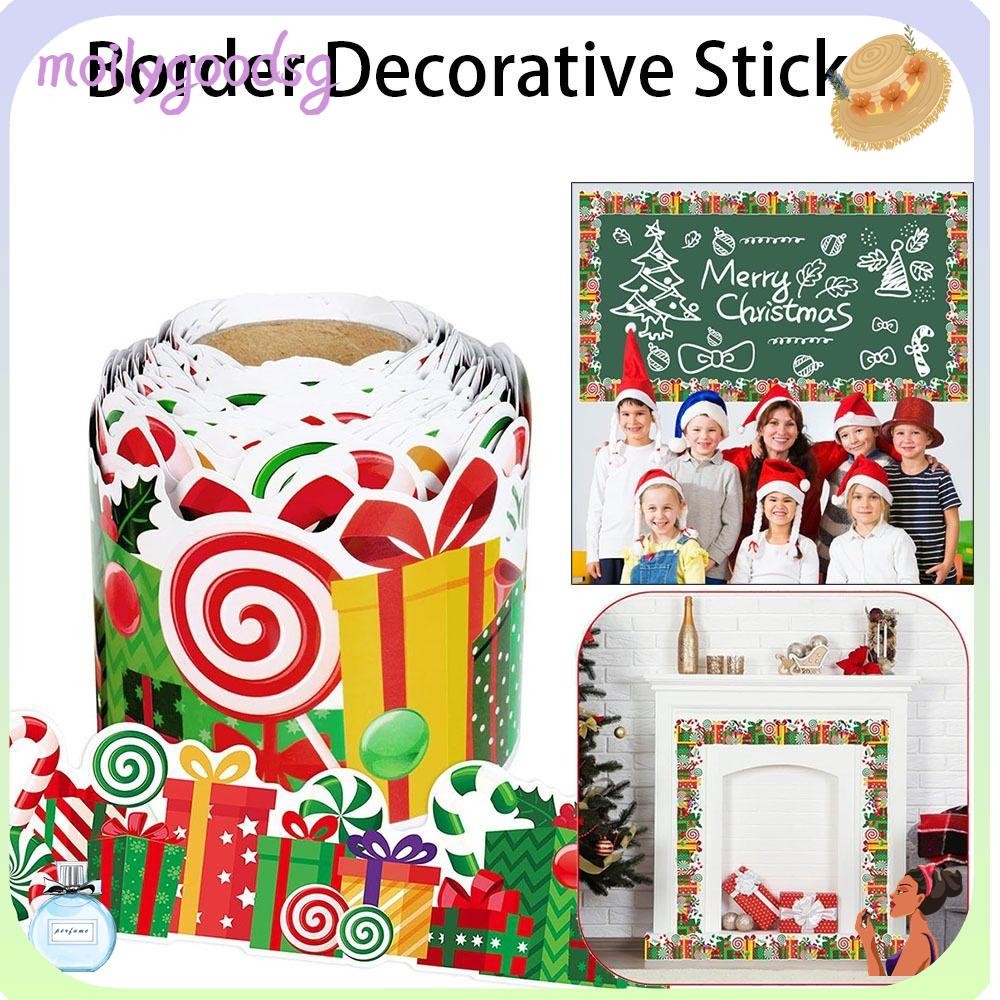 MOILYGOODSG Border Decorative Sticker, Self-Adhesive Christmas Tree ...