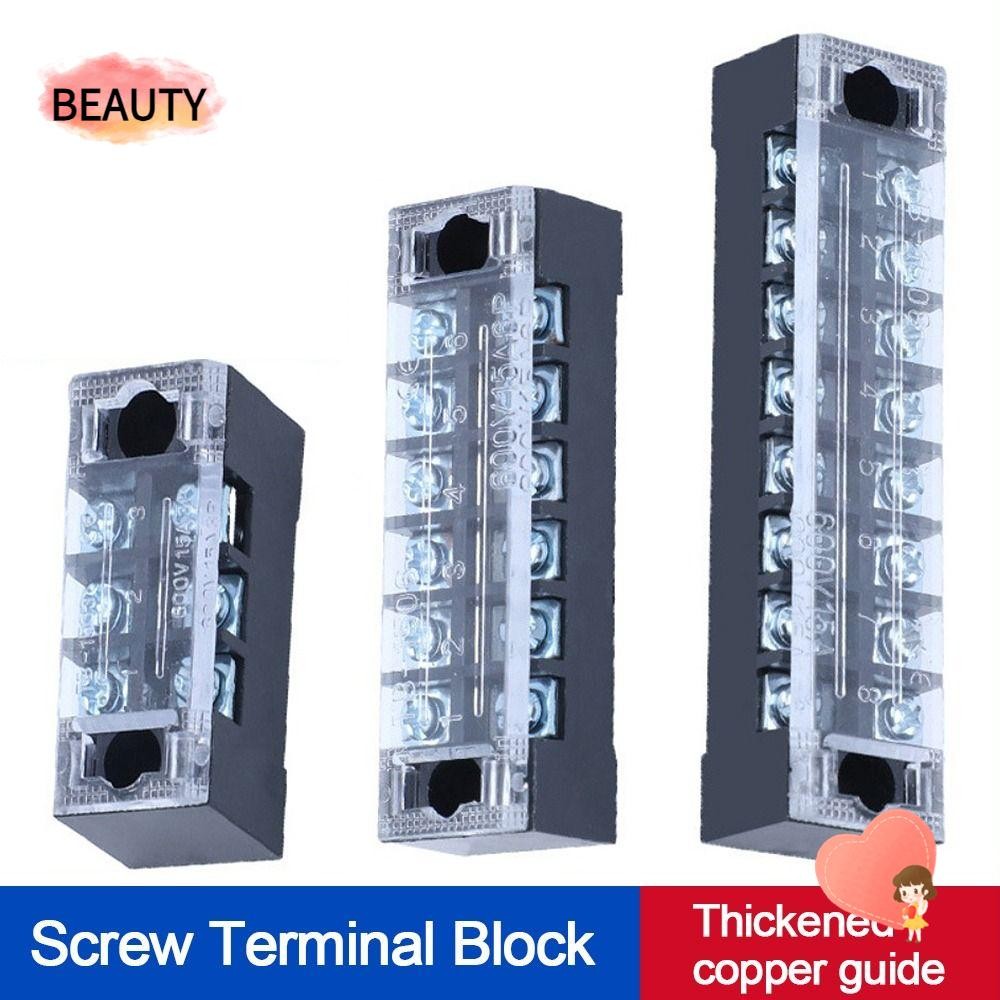 BEAUTY Terminal Block, Dual Row With Screws Strip Block Terminal ...