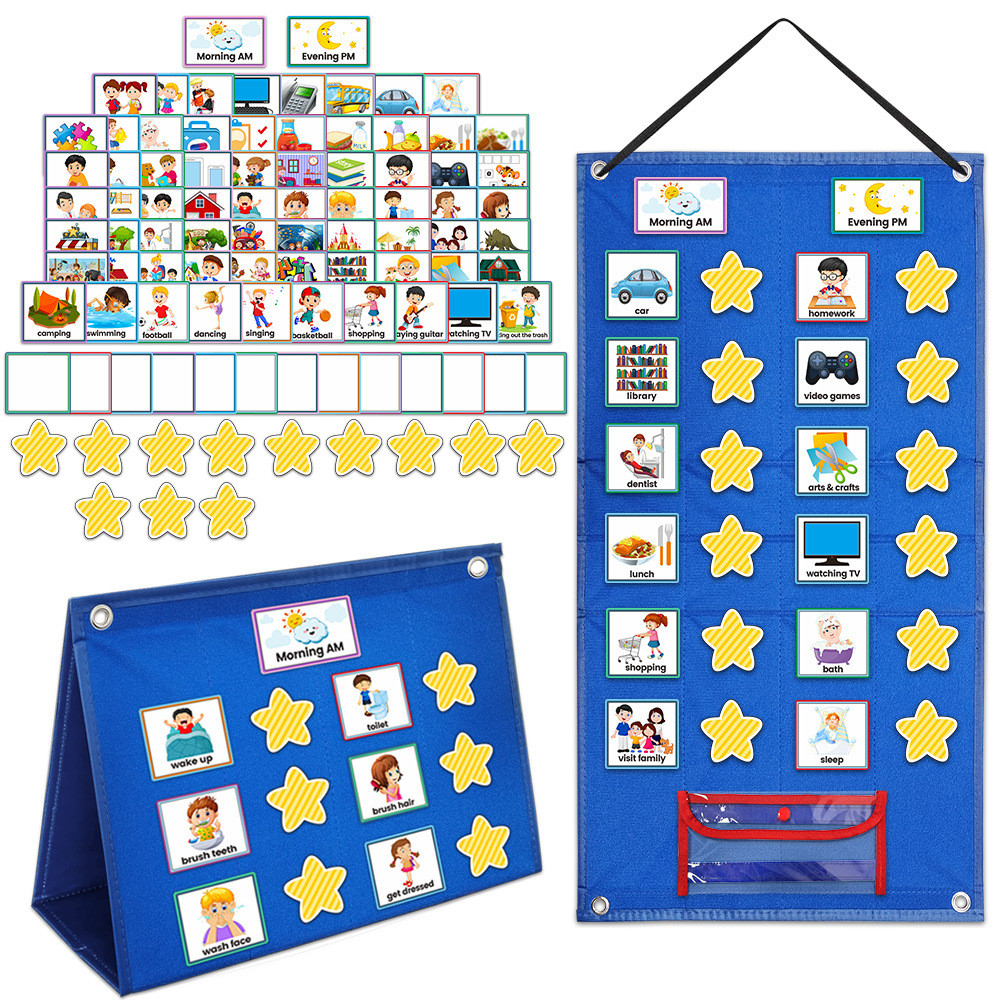 Visual Schedule for Kids with Autism - Morning Bedtime Routine Daily ...