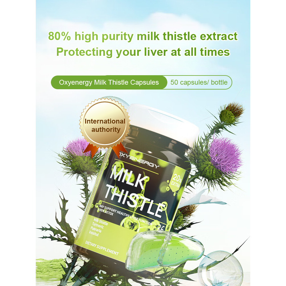 Milk Thistle Capsules Liver Oxygen Plant Extract Energy Special ...
