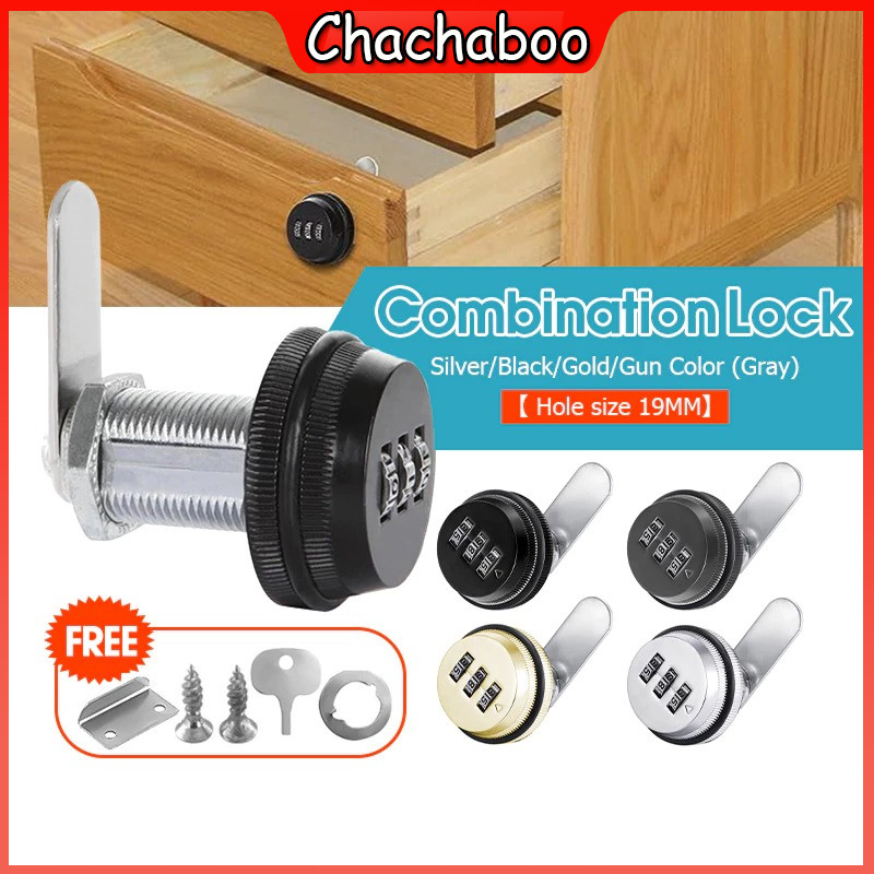 3 Digit Combination Camlock Keyless Zink Alloy Lock for Drawer Mailbox ...