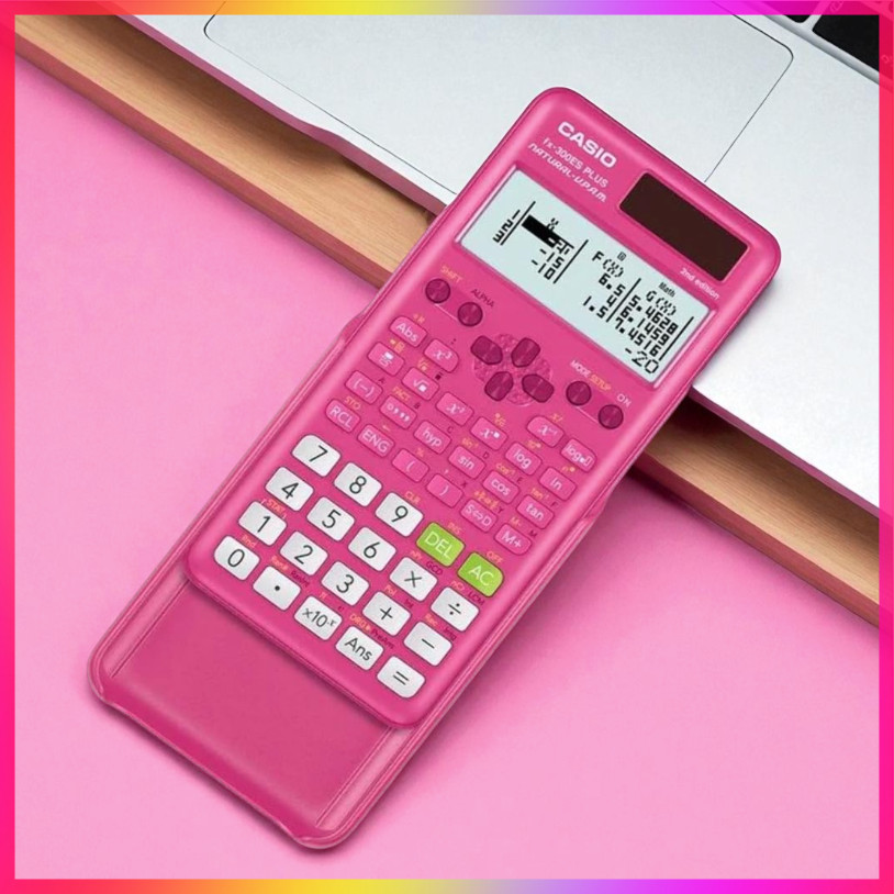 CASIO fx-300ESPLS2 Scientific Calculator Pink Color Solar Powered ...