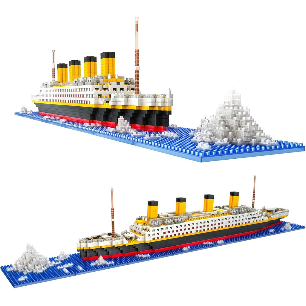 1860PCS Mini Blocks Titanic Ship Model Kit, 3D Puzzle DIY Educational ...