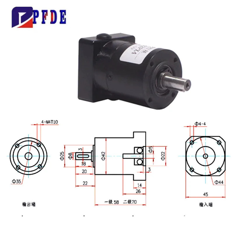 for Nema17 Stepper Motor Planetary Gearbox Motor Circular Flange Input ...
