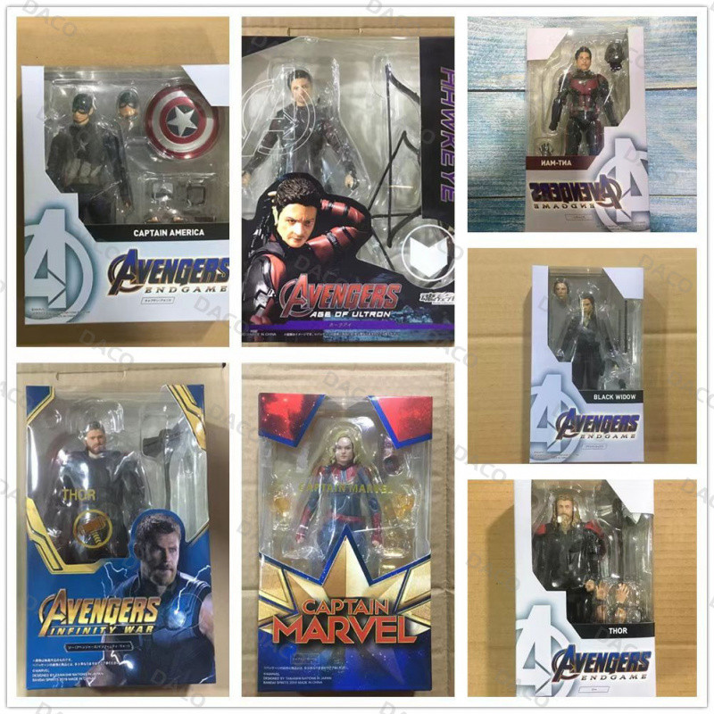 The Avengers 4 Shf Captain Marvel Iron Man Captain America Thor Ant-Man ...