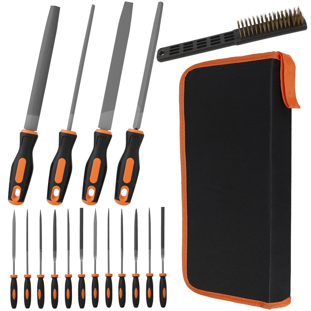 17Pcs Metal File Set 12Inch High Carbon Steel Files Tool Portable Long ...