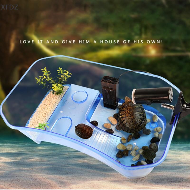 [XFD] Reptile Vivarium Box for Turtle Tortoise Feeding Box with Basking ...