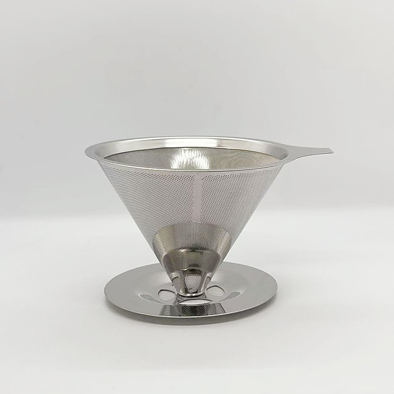 304Stainless Steel Double-Layer Coffee Filter Mesh Pour Over Coffee ...