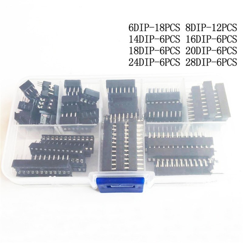 IC Seat IC Socket Sample Pack Chip Socket Sample Pack Flat Feet 8A ...