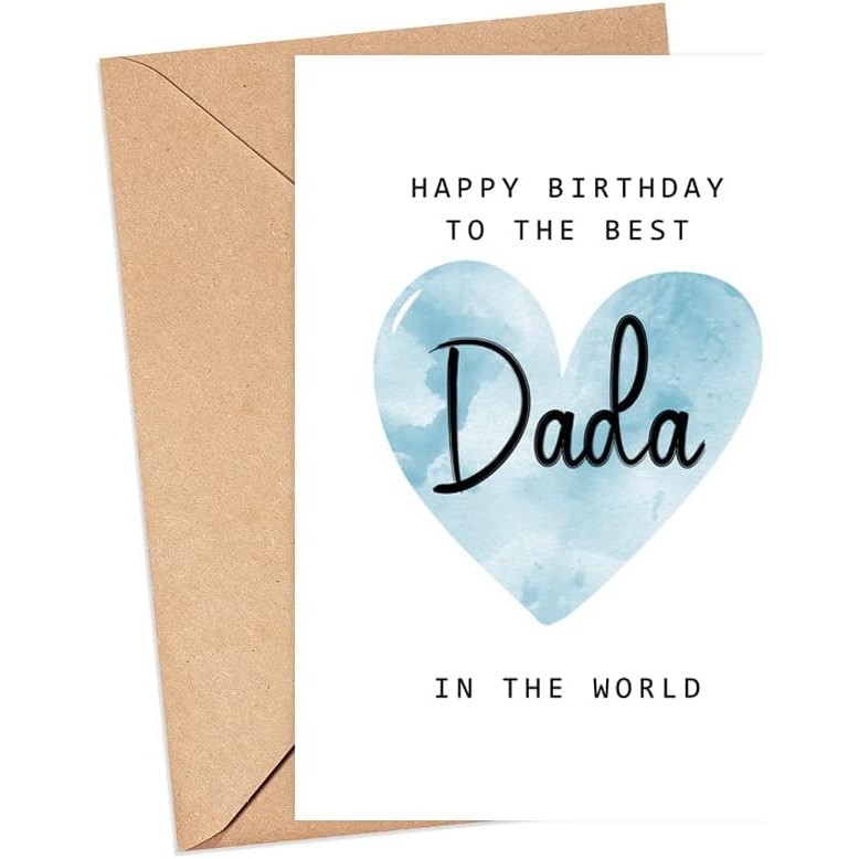 Happy Birthday To The Best Dada In The World Card - Dada Birthday Card ...