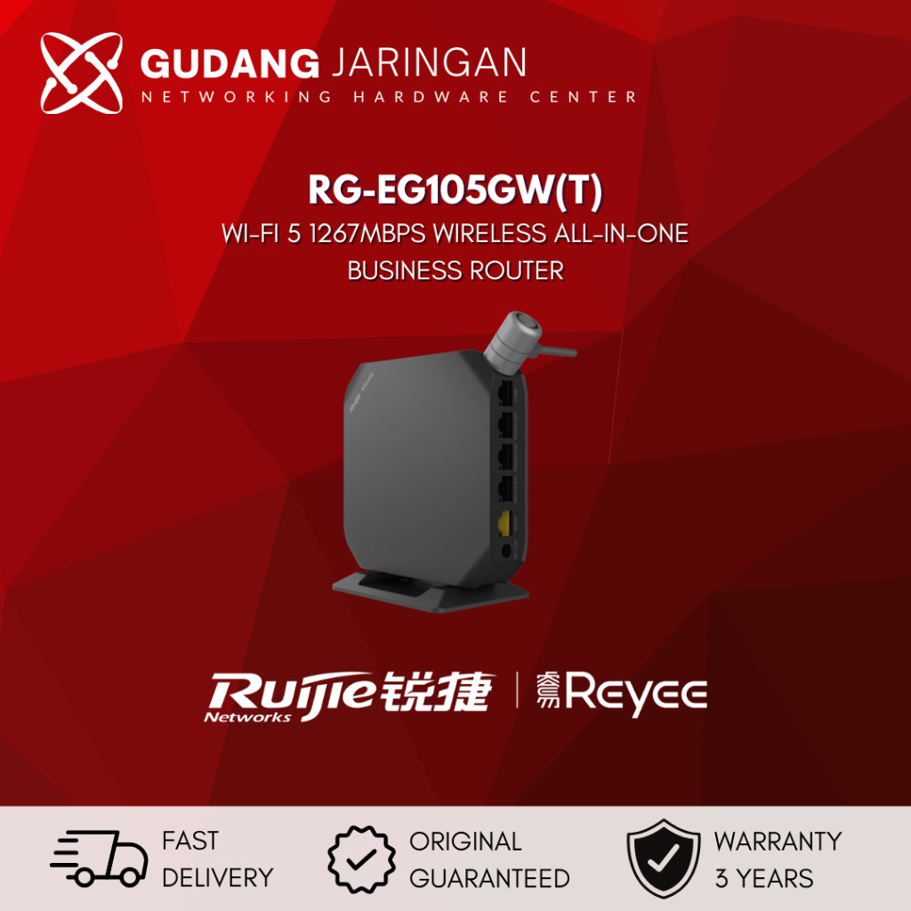 RUIJIE REYEE RG-EG105GW(T) Router Wireless 5-Port Gigabit All-in-one ...