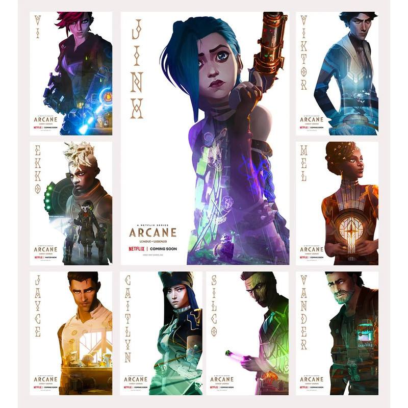 League of Legends character posters, Arcane animated movie posters ...