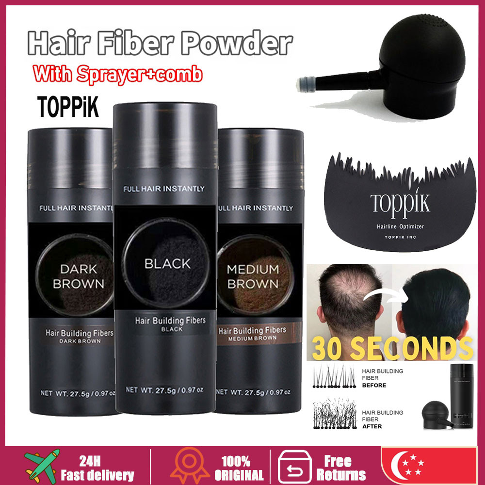 (🔥SG stock🔥 ) 5Pcs Toppik Natural Hair Boosting Fiber Powder Thickening ...