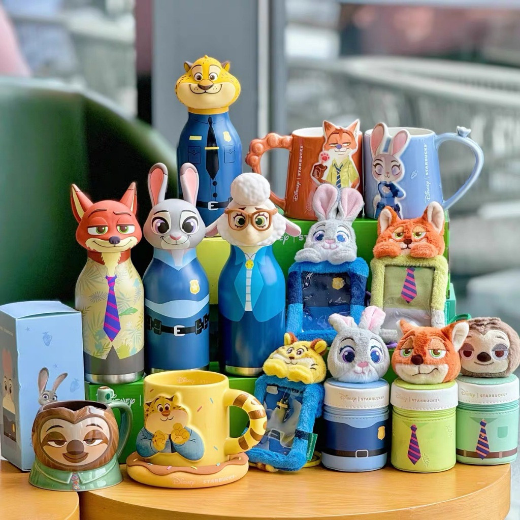 2025 Starbucks China X Disney Zootopia Nick Judi sloth Ceramic Mug ...