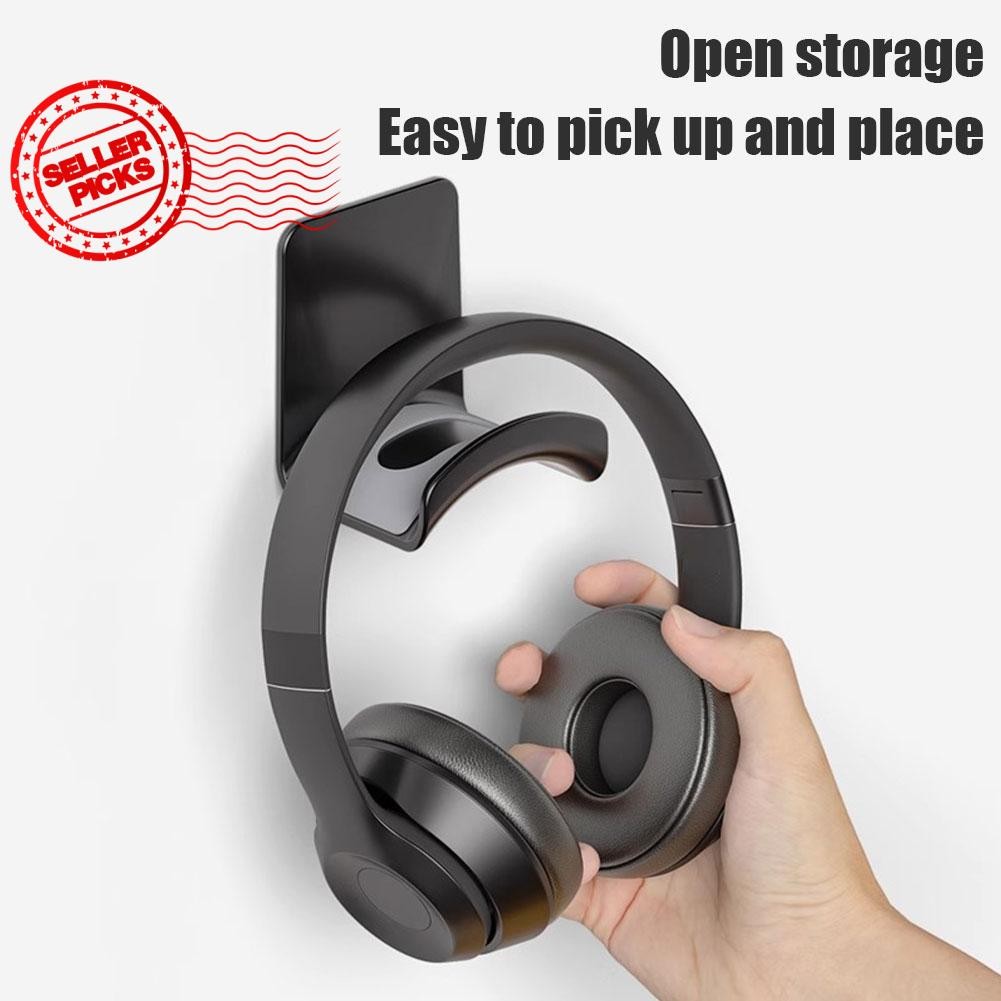 Universal Under Desk Headphone Stand Hole-free Headset Hooks Storage ...
