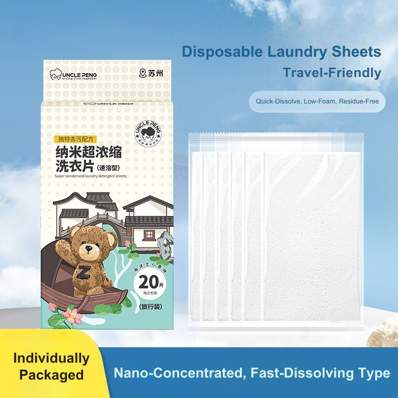 Concentrated Laundry Detergent Sheets Travel | Lembaran Detergen Pekat ...