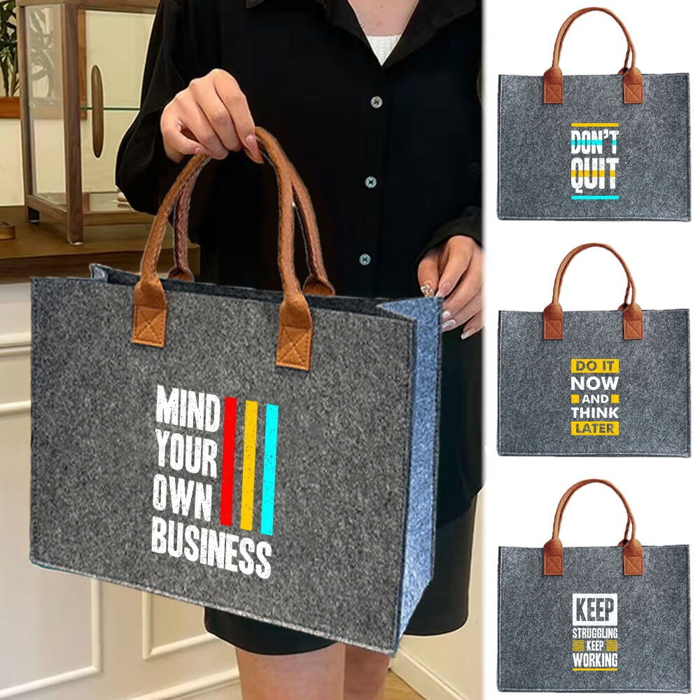 Women's Tote Bag / Portable Foldable Felt Tote Bag Felt bag handbag ...